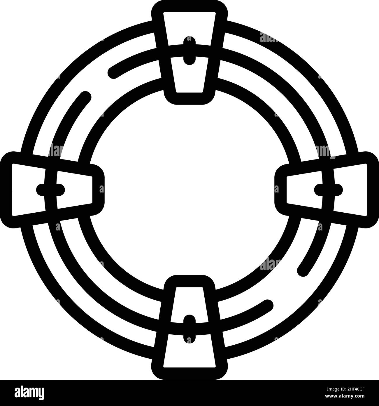 Online help target icon outline vector. Computer support. Call service ...