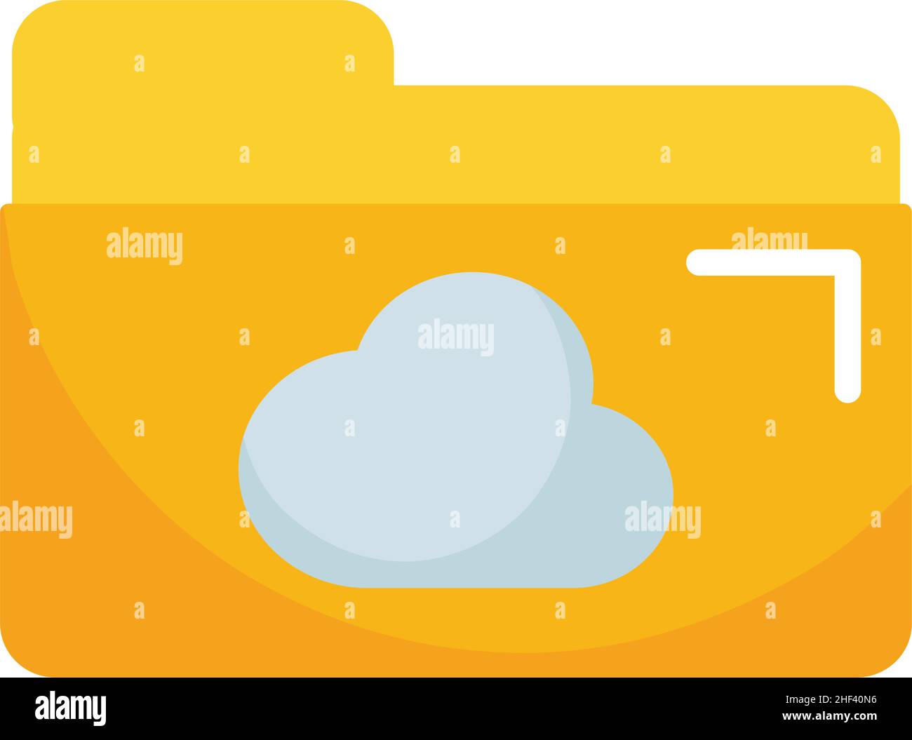 cloud storage folder on white background Stock Vector Image & Art - Alamy