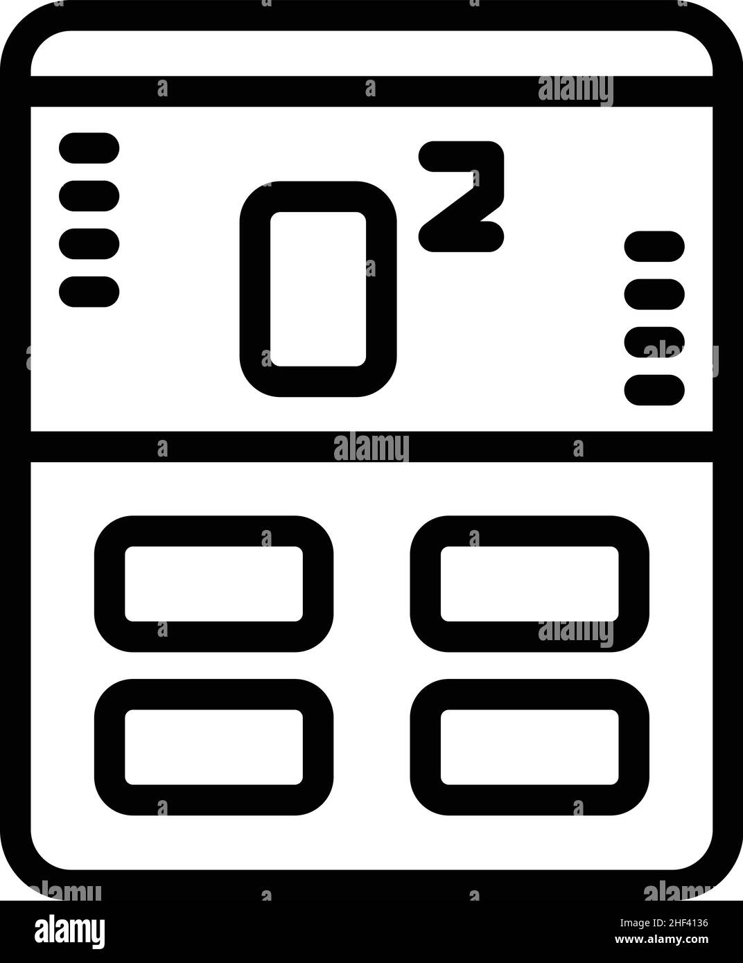 Oximeter icon outline vector. Medical oxygen. Home equipment Stock ...