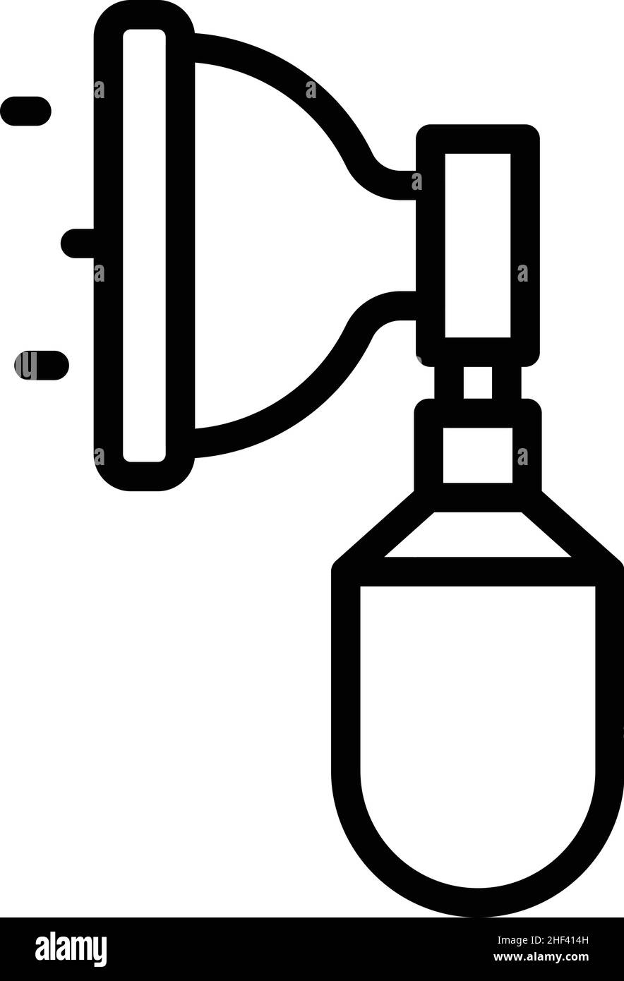 Nasal oxygen icon outline vector. Medical concentrator. Home equipment ...