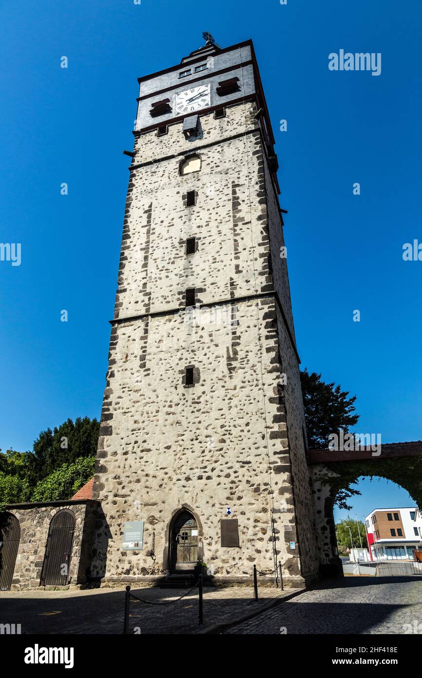view of famous old town tower of Lich Stock Photo - Alamy