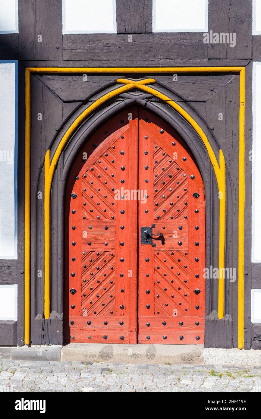 old door at medieval houses in Schotten, Germany Stock Photo - Alamy