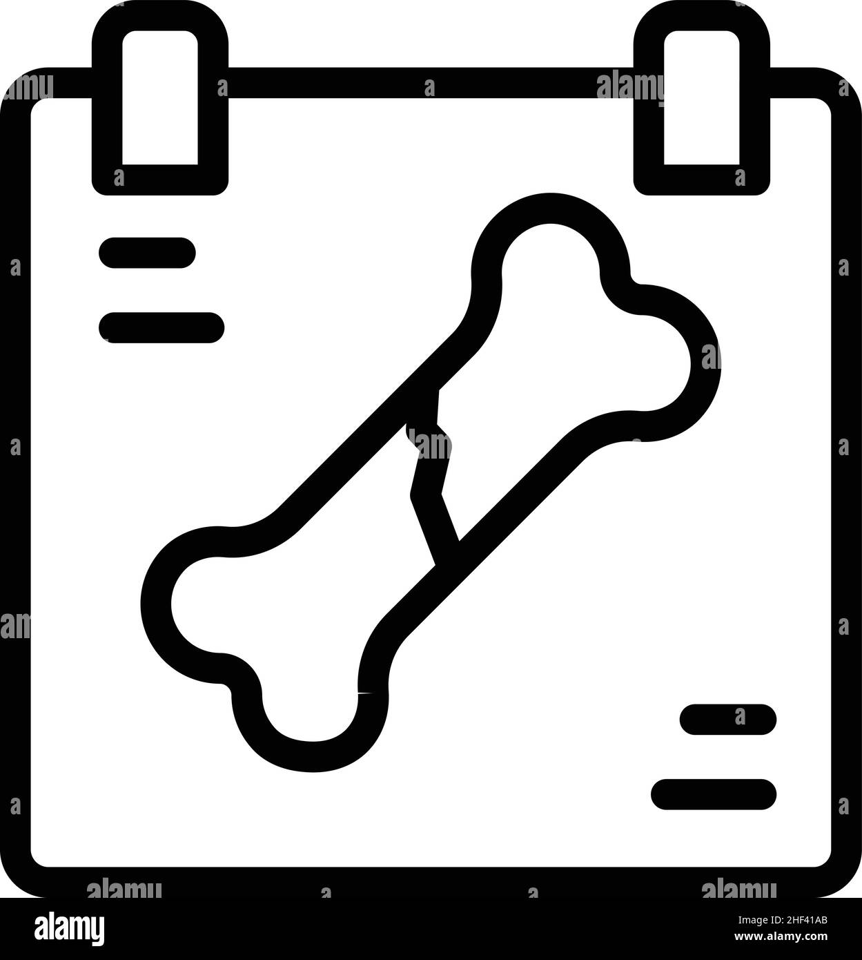 Bone fracture icon outline vector. Broken injury. Arm pain Stock Vector ...