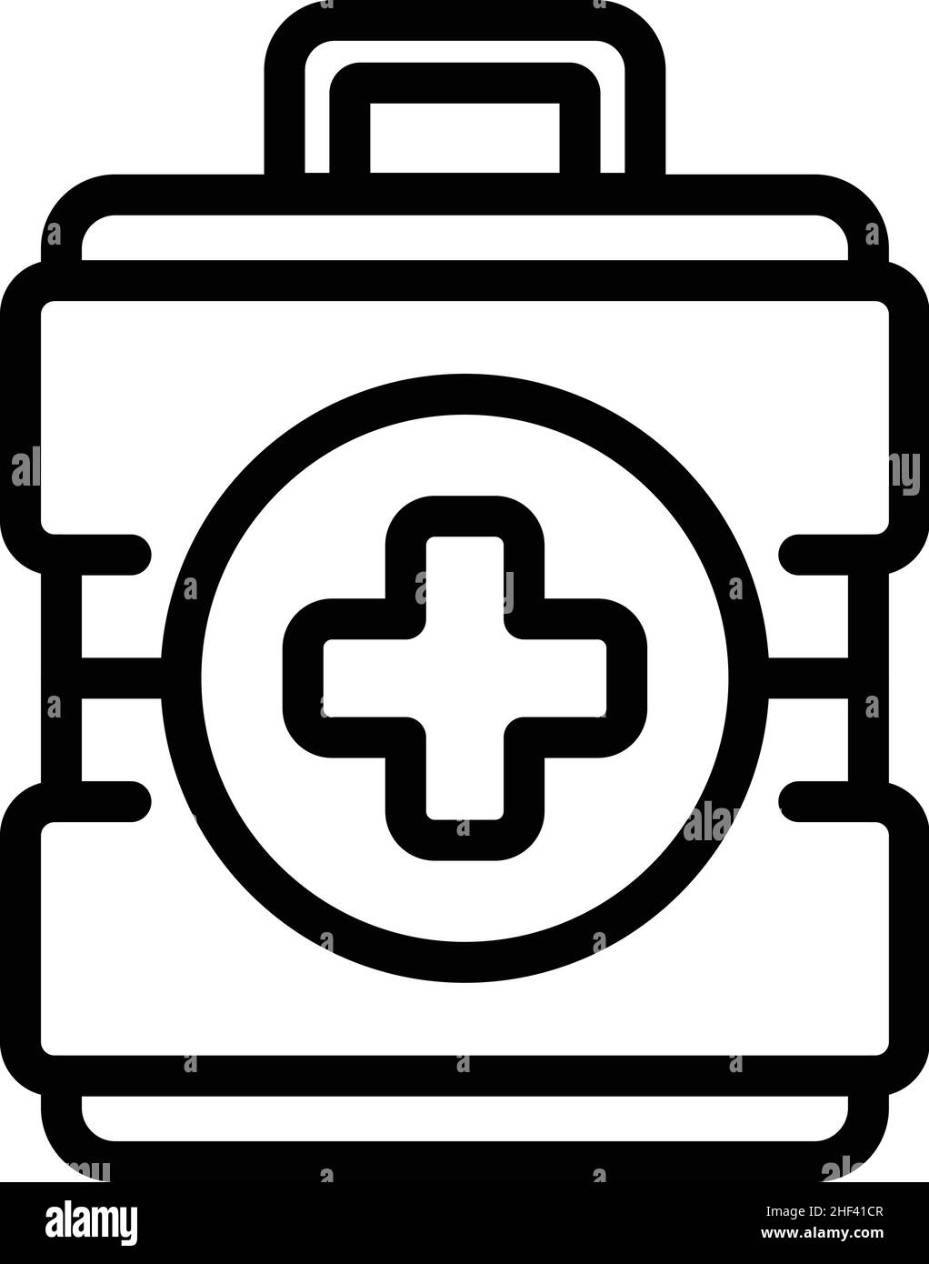Sport first aid kit icon outline vector. Emergency box. Suitcase health ...