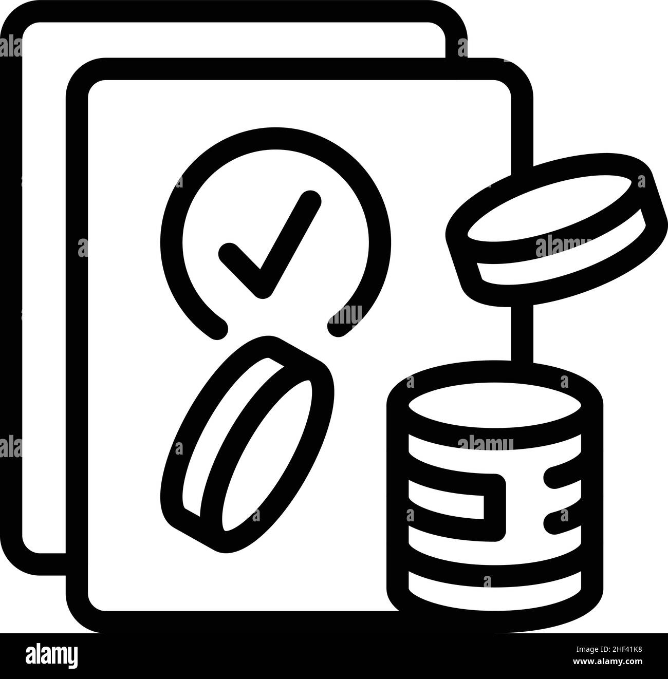 Work money icon outline vector. Computer job. Passive salary Stock ...