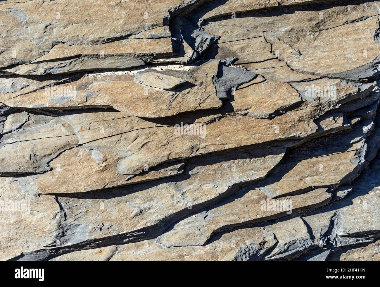 pattern of natural slate in the French Alps Stock Photo - Alamy