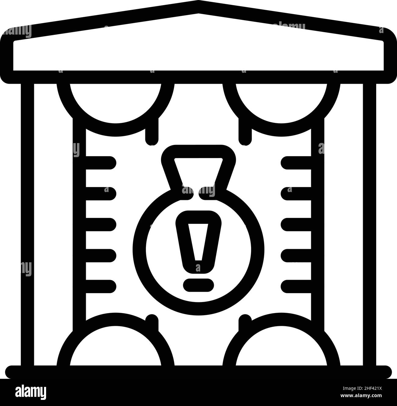 Use disclaimer icon outline vector. Legal document. Law term Stock ...