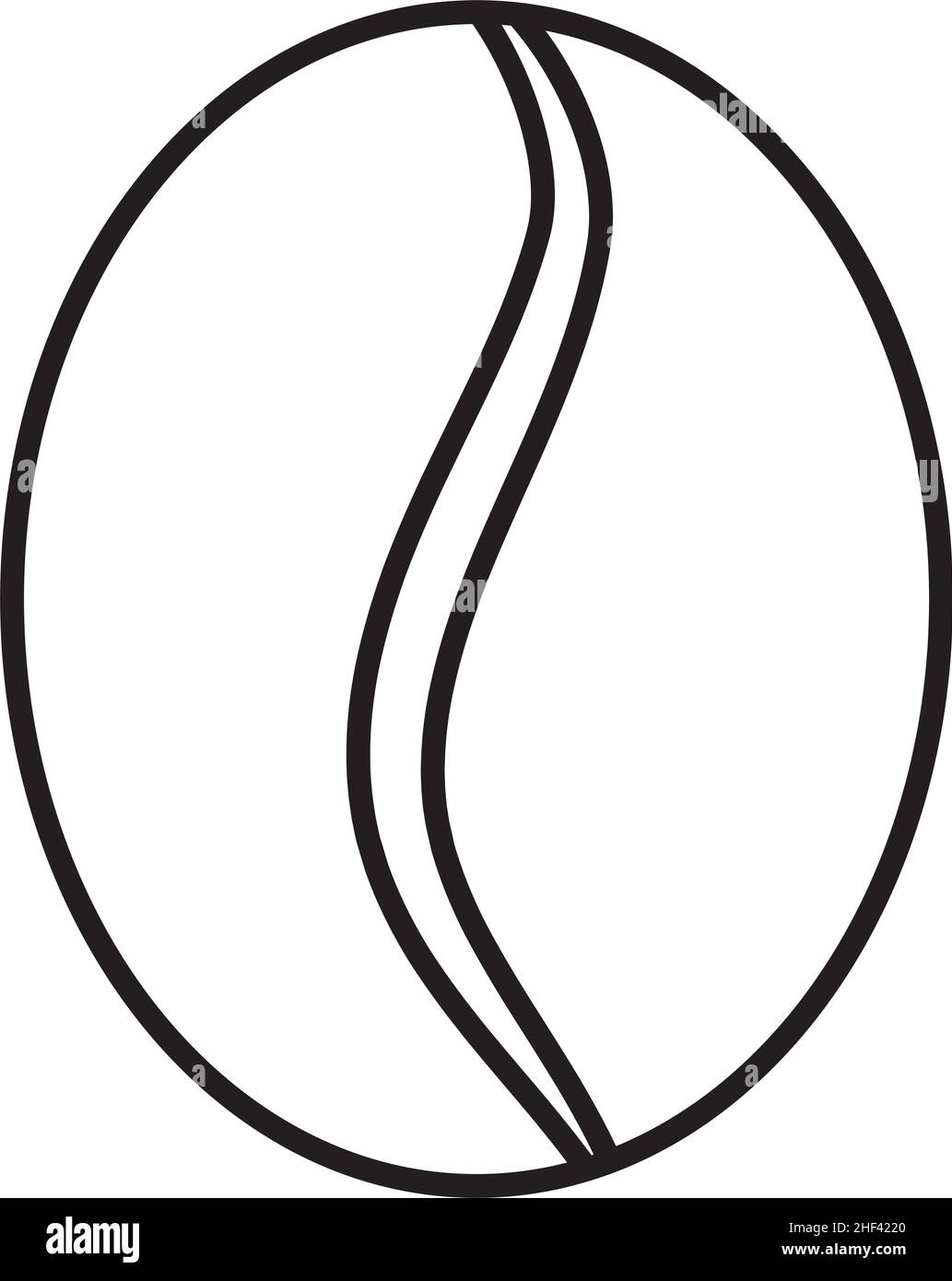 coffee bean symbol icon on white background Stock Vector Image & Art ...