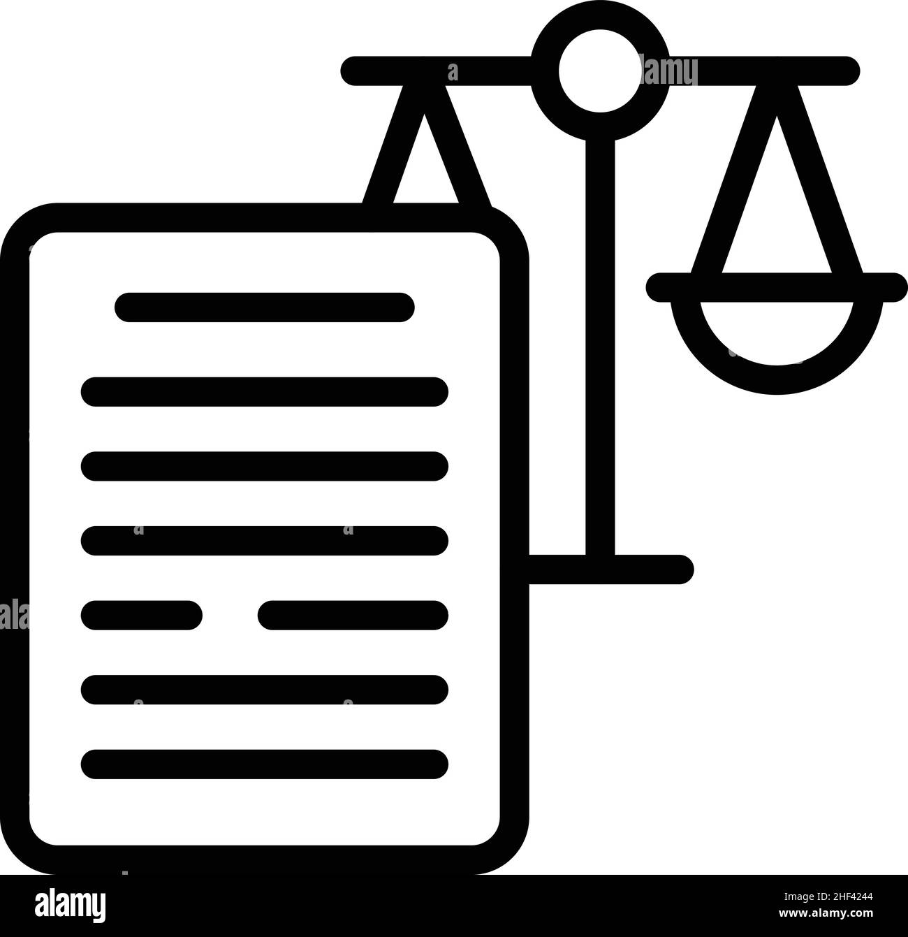 Book disclaimer icon outline vector. Legal term. Service law Stock ...