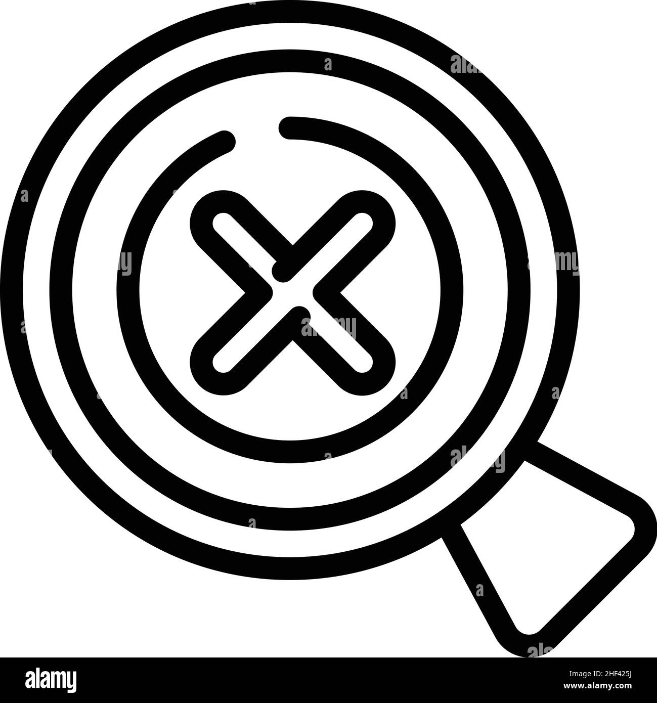 Disclaimer magnifier icon outline vector. Document contract. Service ...