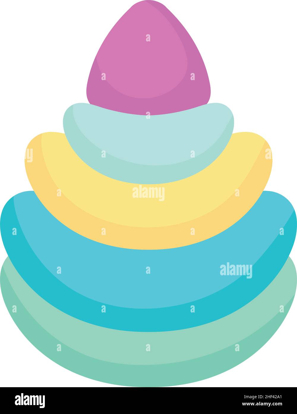 baby stacking toy on white background Stock Vector Image & Art - Alamy