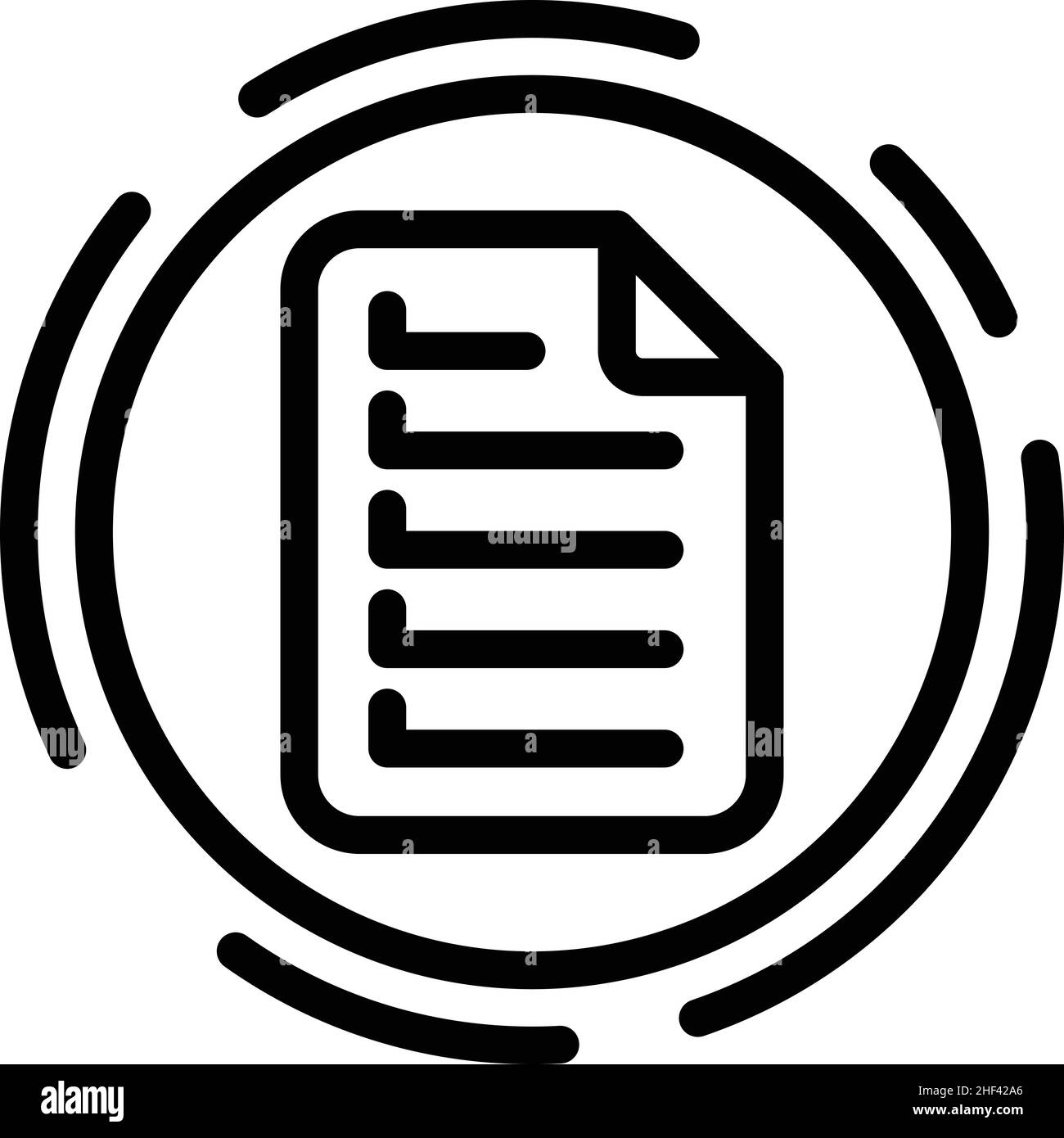 Save document icon outline vector. Data overview. Economic result Stock ...