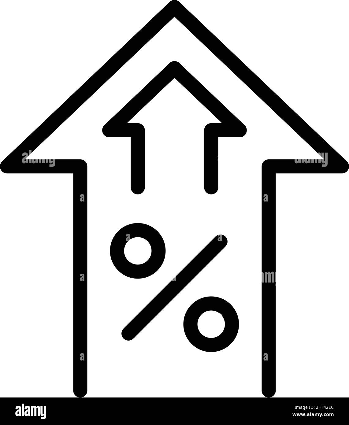 Price grow icon outline vector. Code promo. Promotion app Stock Vector ...