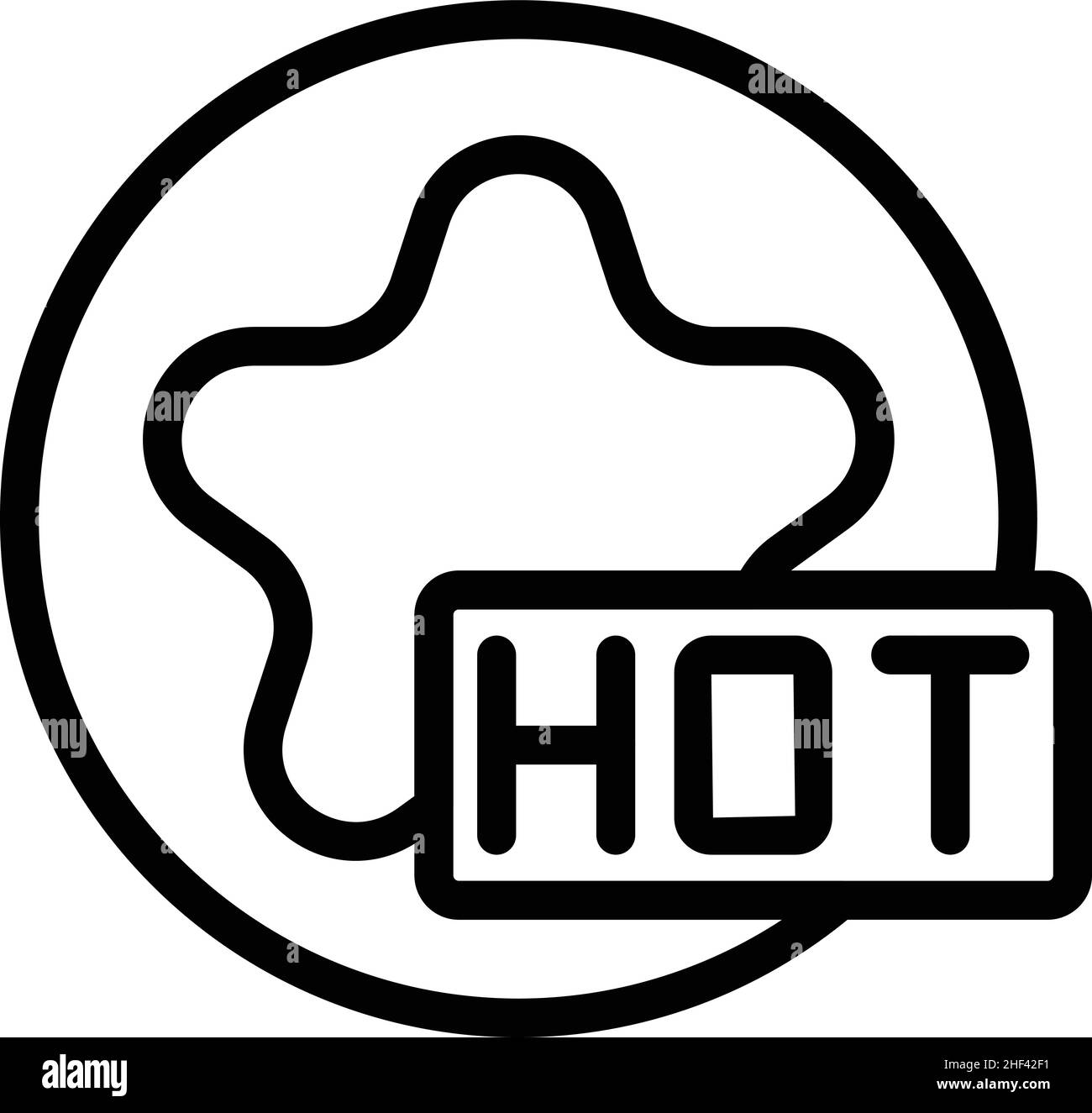 Hot promo code icon outline vector. Digital price. Coupon ticket Stock ...