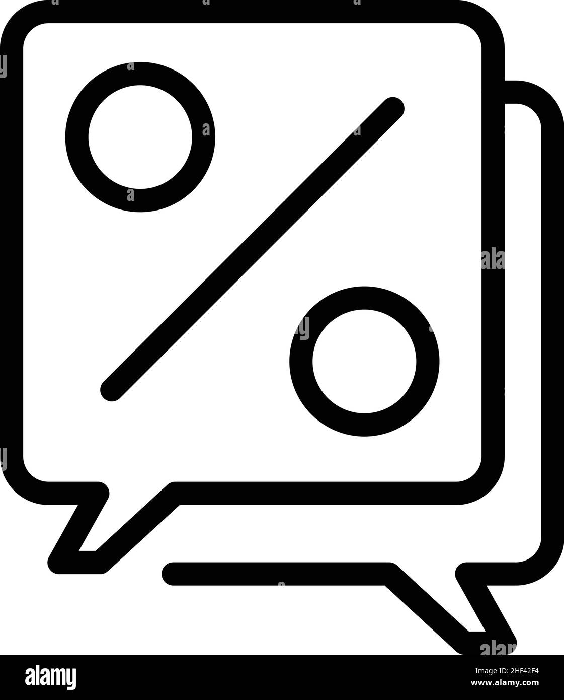 Chat sale icon outline vector. Promo code. Label tag Stock Vector Image ...