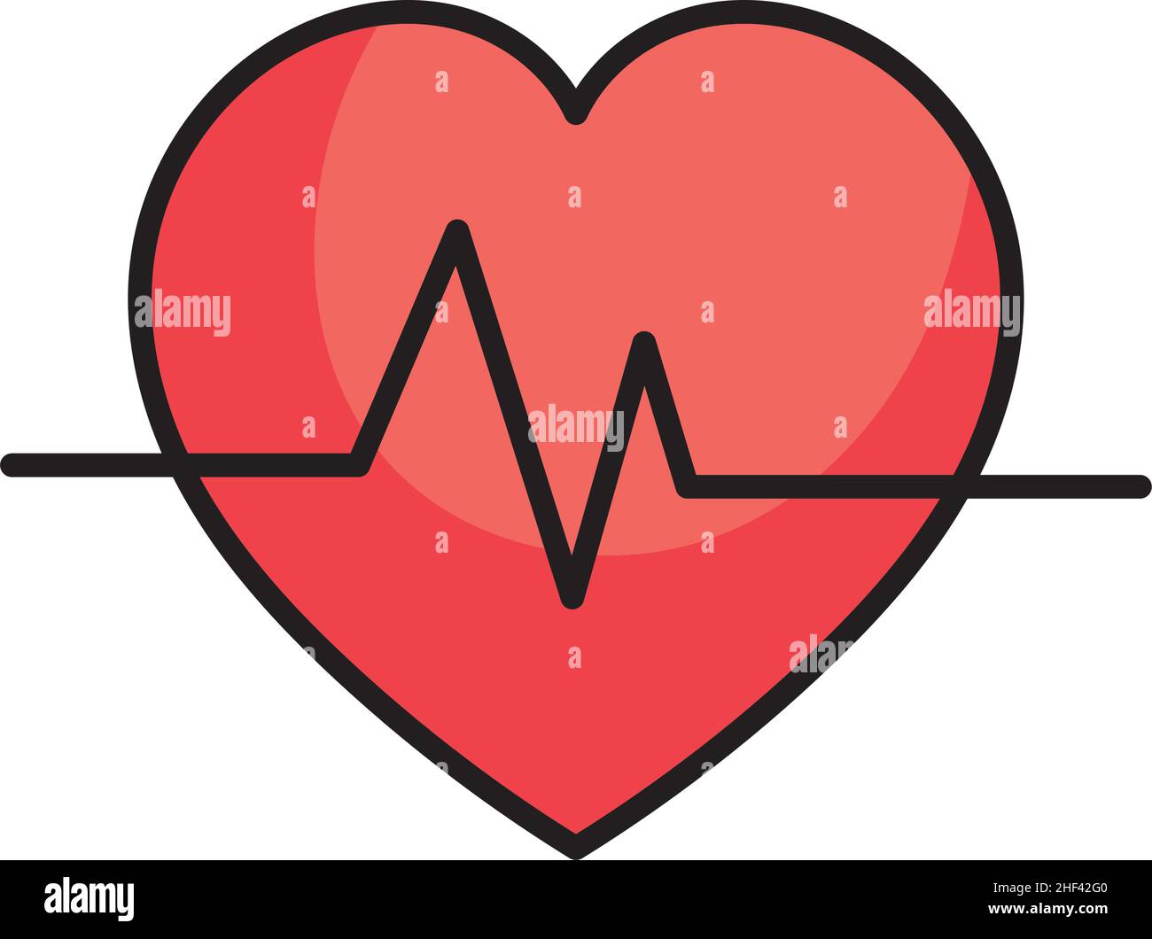 cardio heart icon on white background Stock Vector Image & Art - Alamy