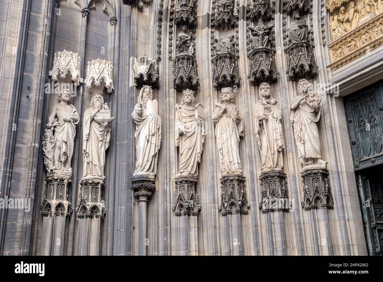 Cologne, Germany, the medieval portal, main entrance of the Dome Stock ...