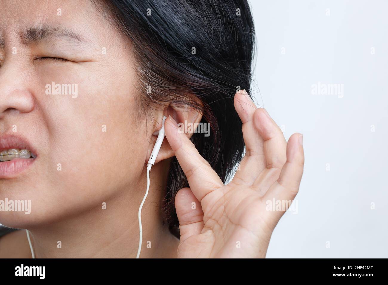 Ear phones deaf hi-res stock photography and images - Alamy