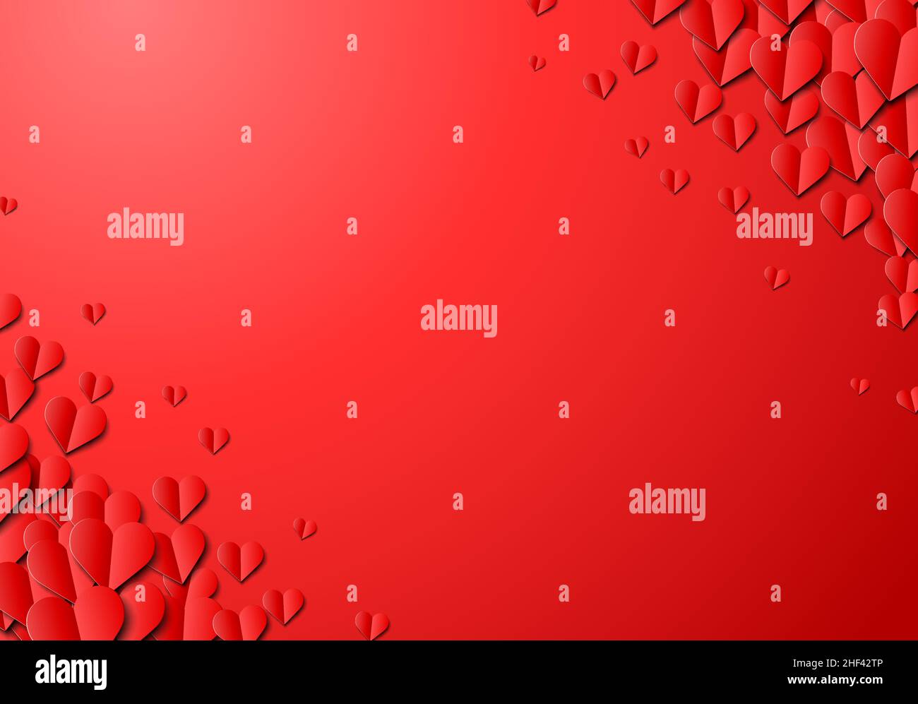 Paper hearts background for Valentine's Day greeting card design Stock ...