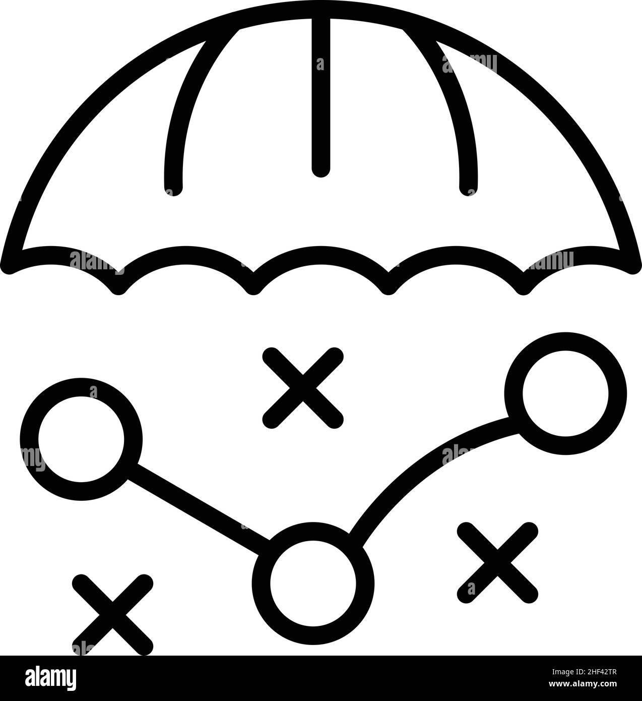 Business risk protection icon outline vector. Security money. Change ...