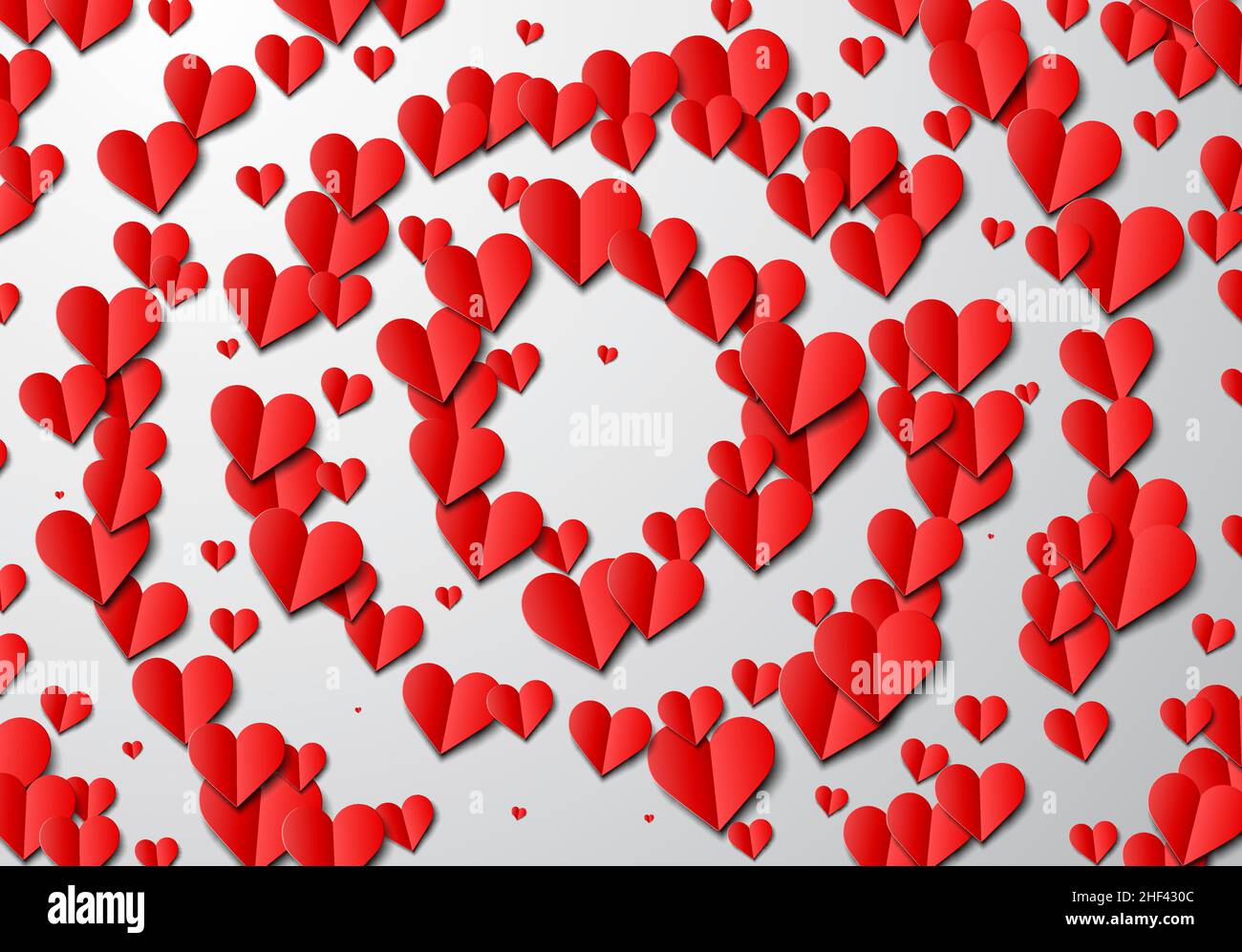 Paper hearts background for Valentine's Day greeting card design Stock ...