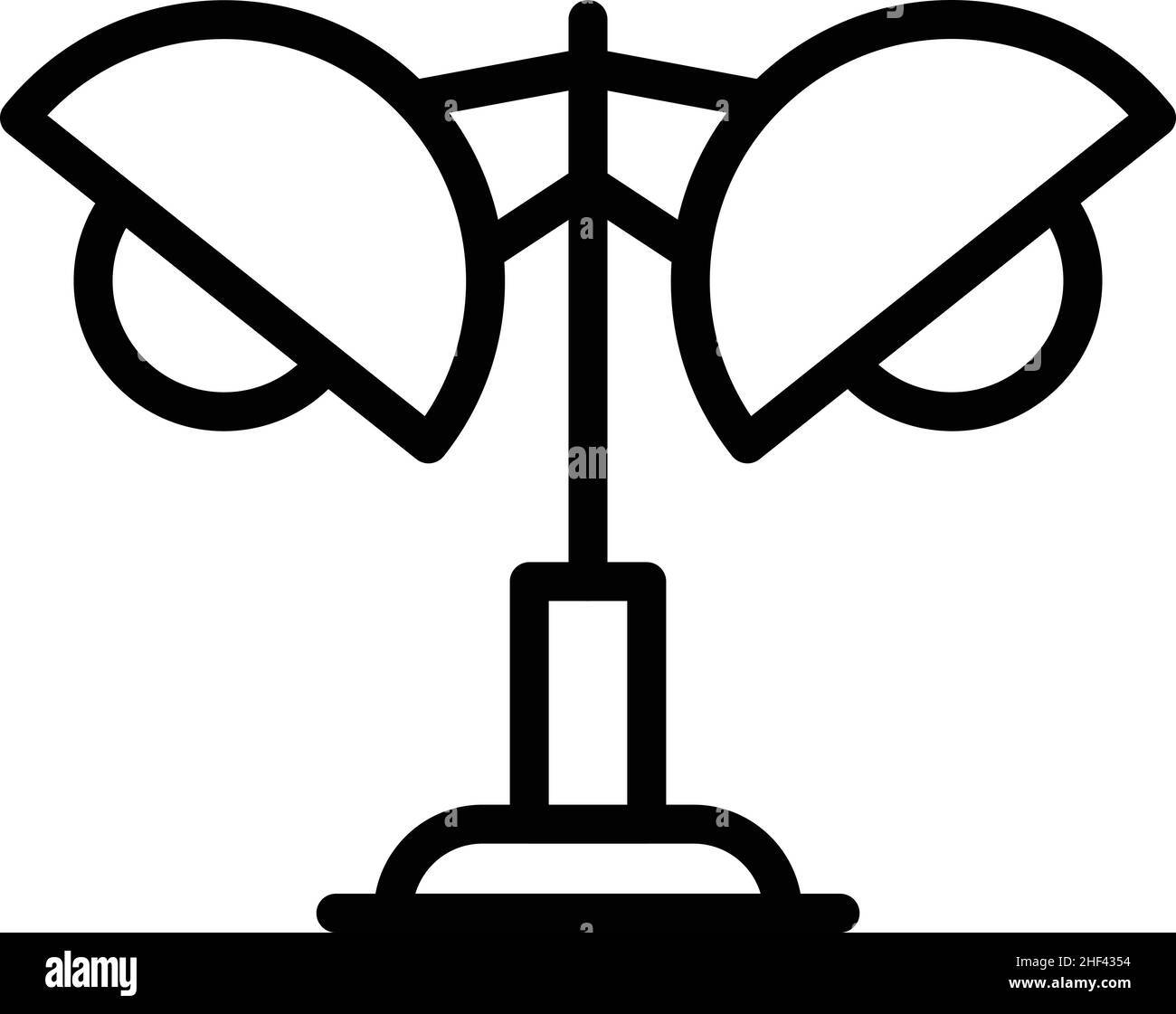Lamp illumination icon outline vector. Light stand. Interior furniture ...