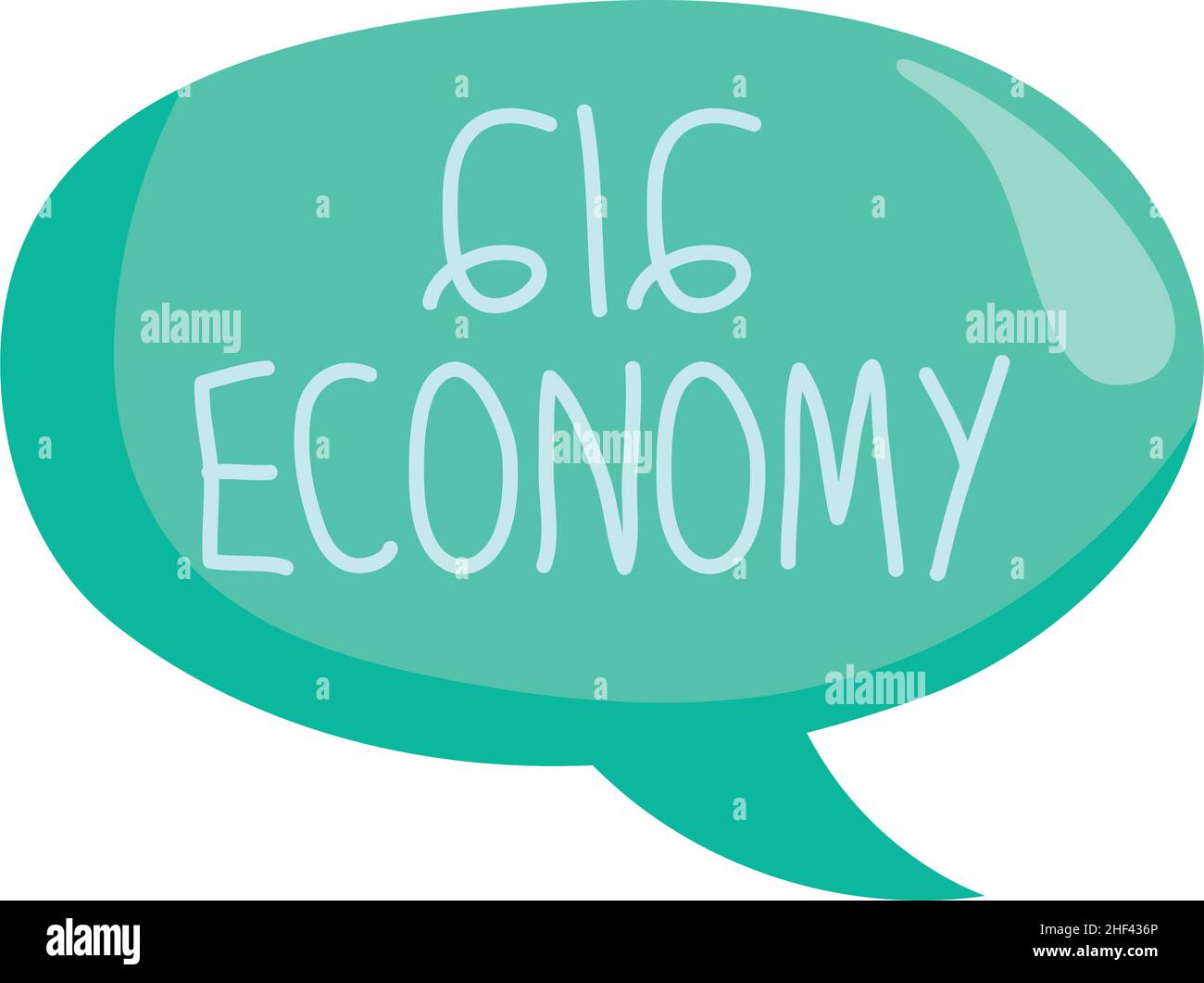 gig economy design with speech bubble icon Stock Vector Image & Art - Alamy