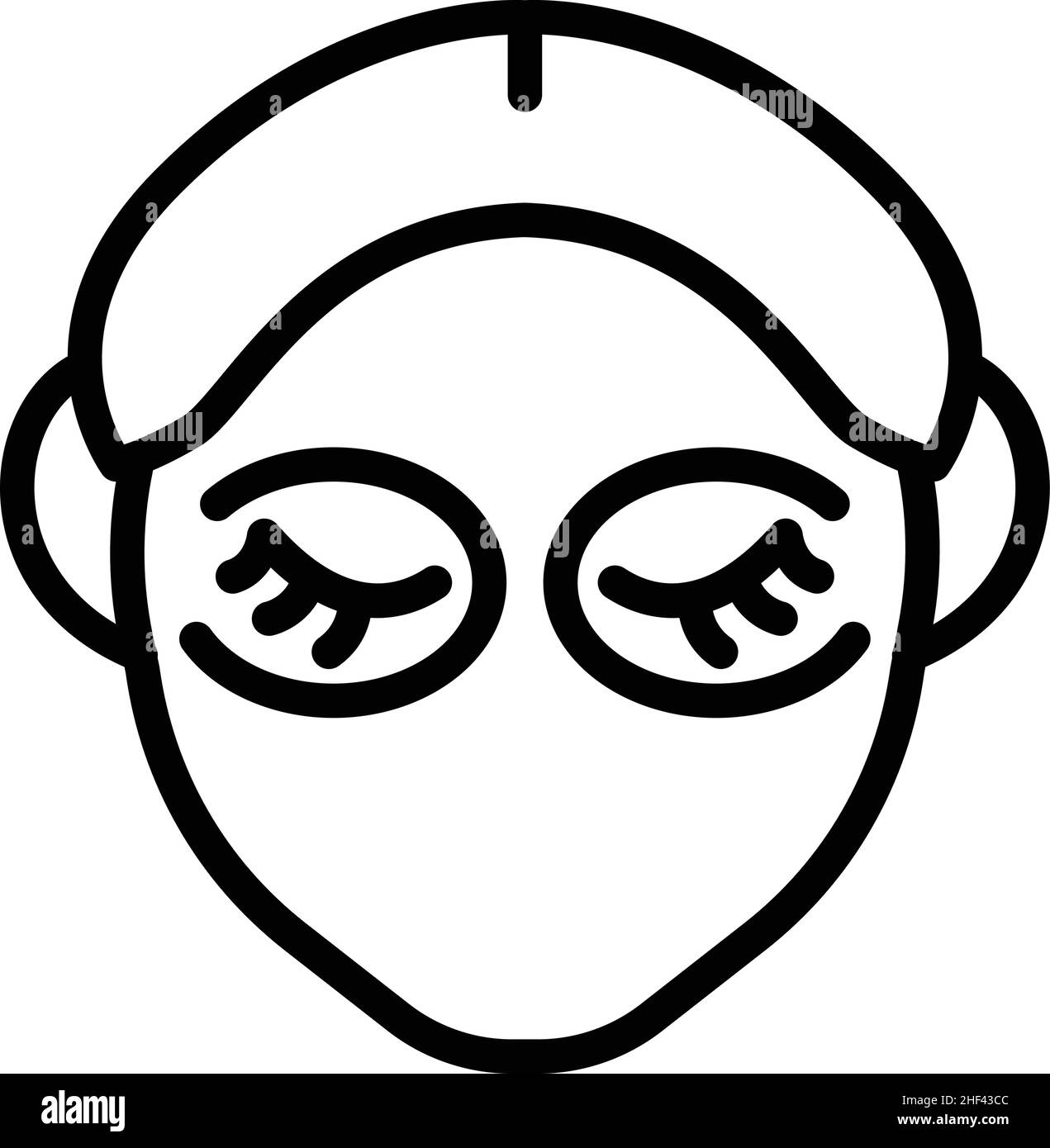 Apply face massage icon outline vector. Wellness cream. Skin beauty ...