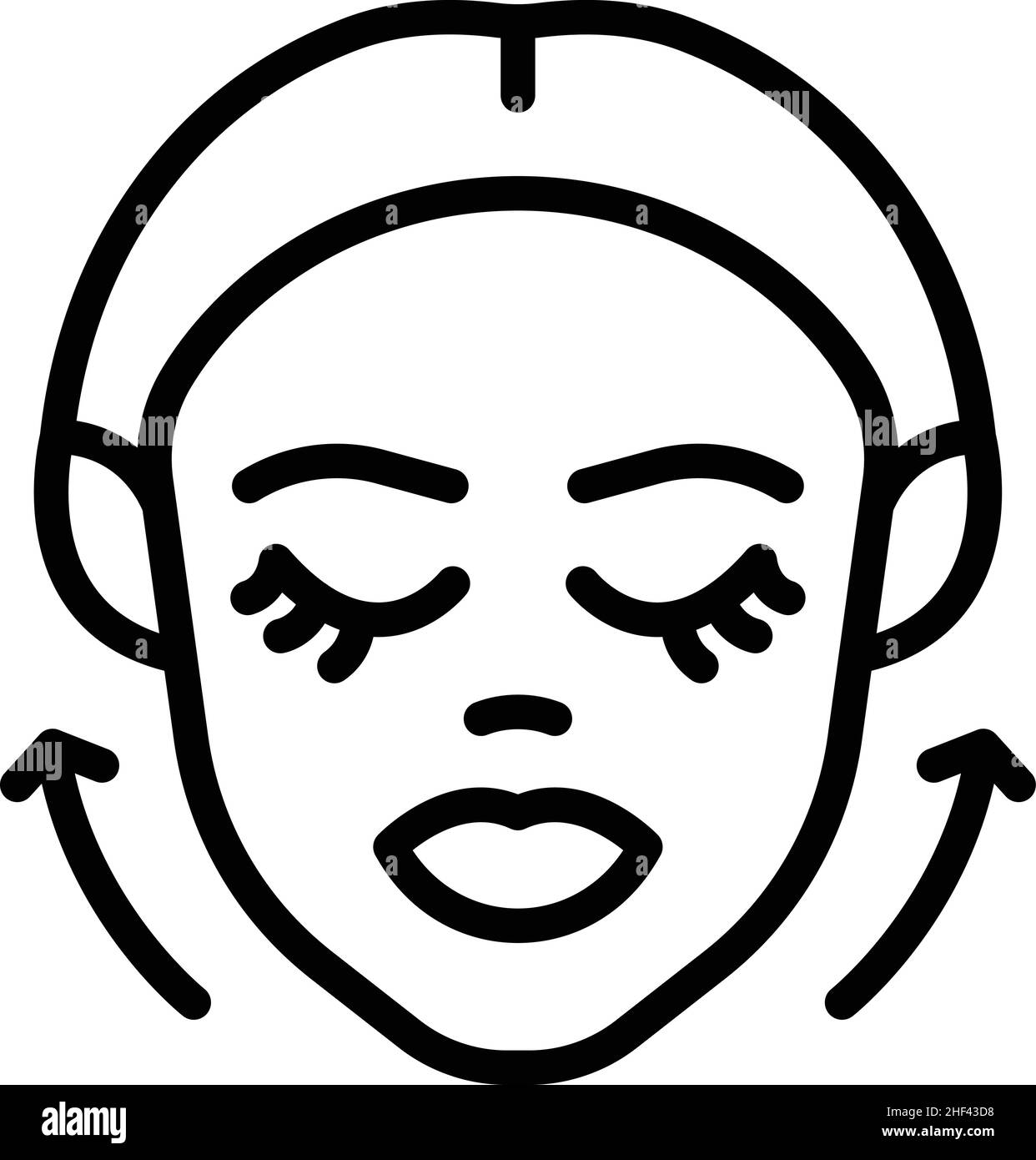 Stone face massage icon outline vector. Beauty skin. Care spa Stock ...