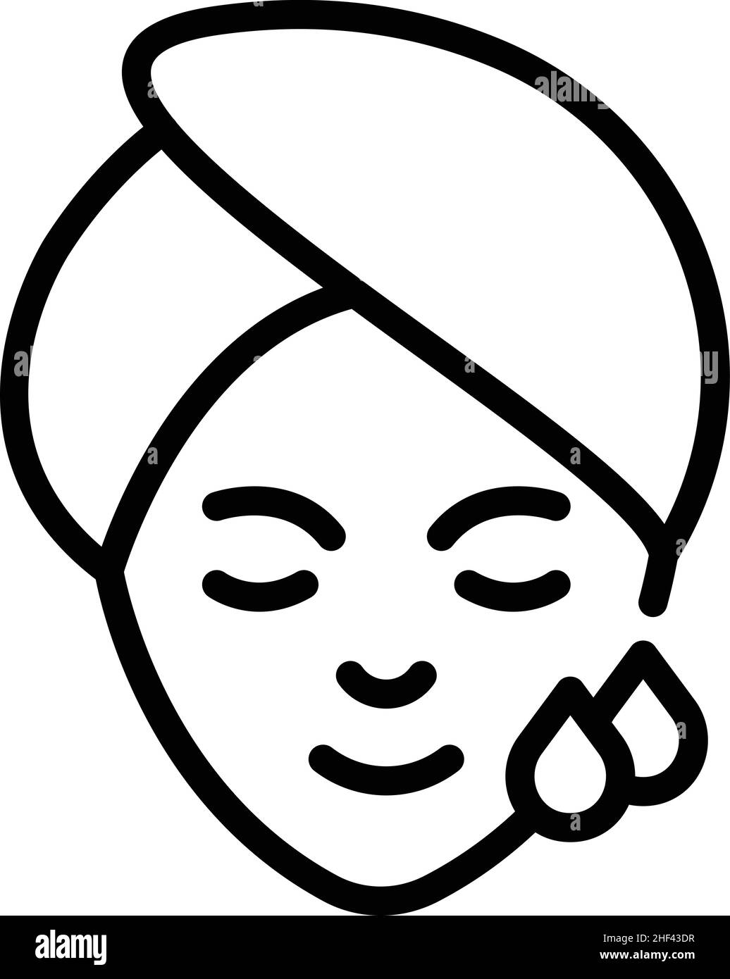 Roller facial massage icon outline vector. Woman skin. Care spa Stock ...