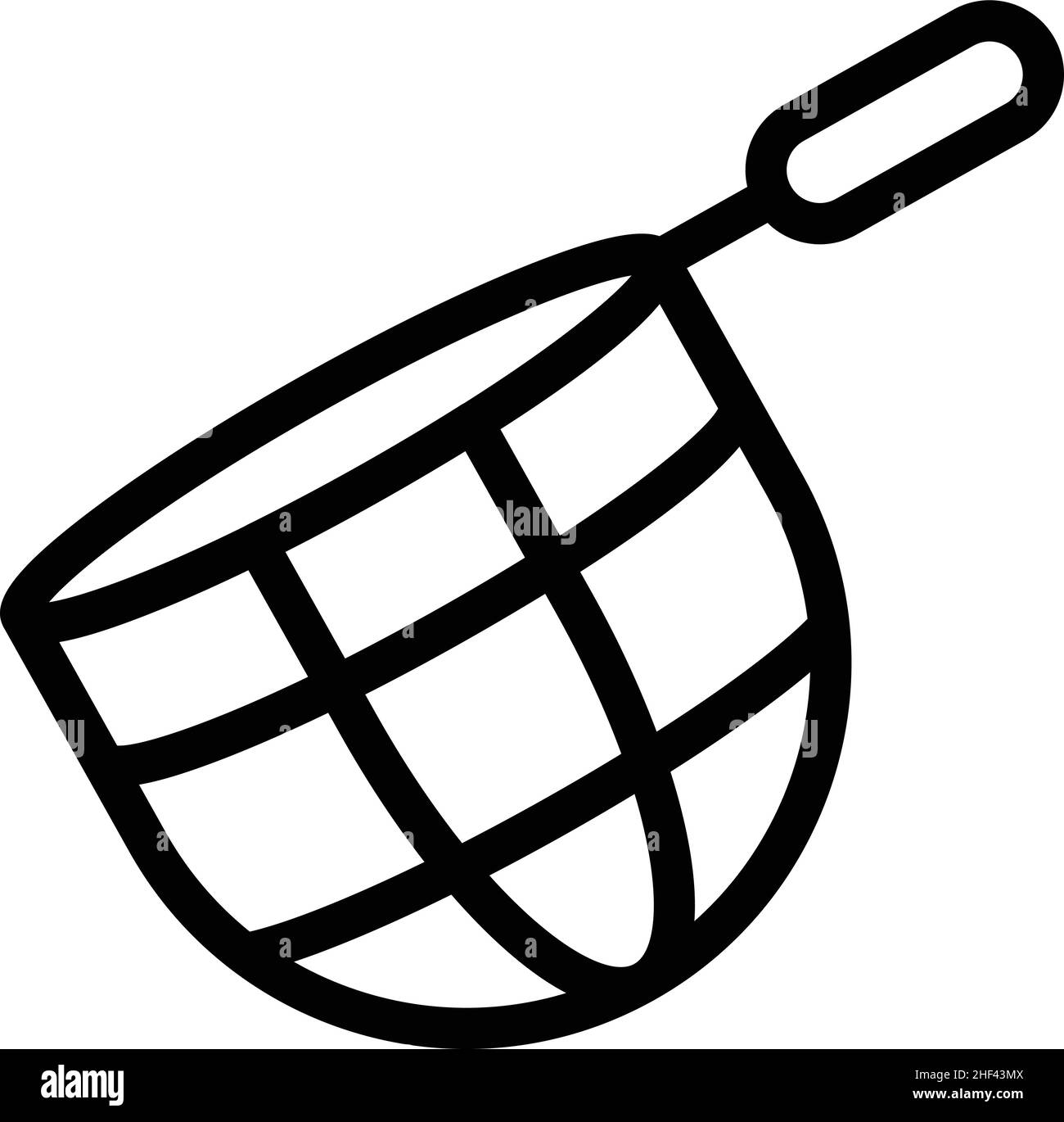 Fish catch net icon outline vector. Ice fishing. Winter lake Stock ...