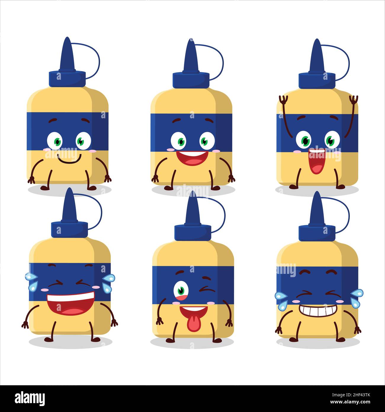 Cartoon character of paper glue with smile expression. Vector ...