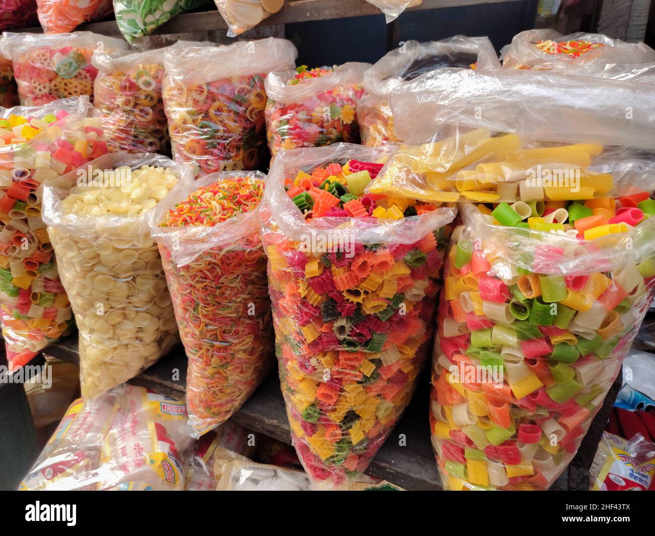 colorful raw fryums, papad, corn snacks, maida papad, khichiya papad ...