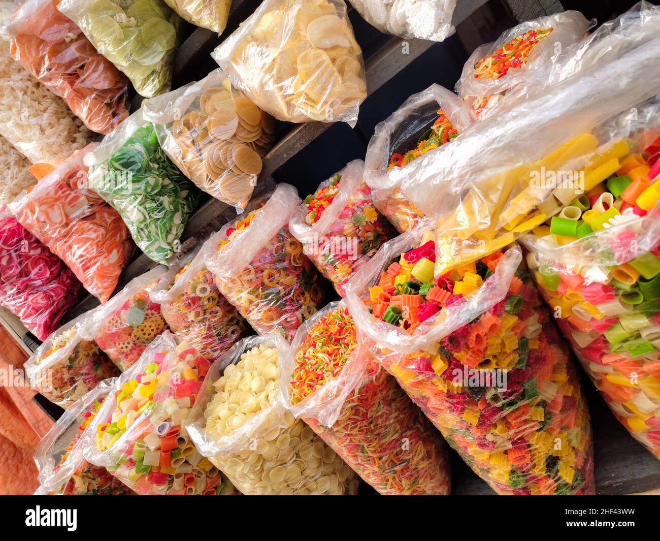 colorful raw fryums, papad, corn snacks, maida papad, khichiya papad ...