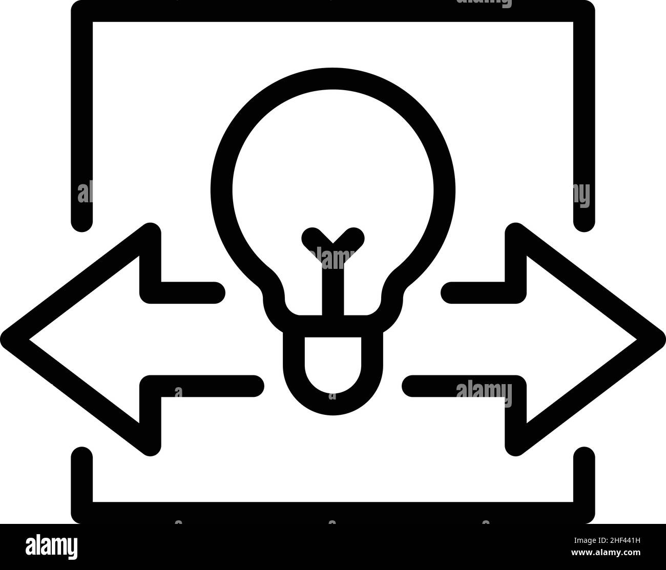 Critical think icon outline vector. Business skill. Human mental Stock ...