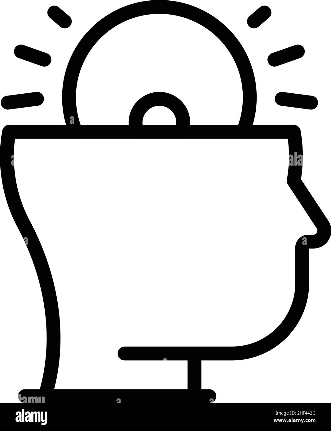 Personality critical thinking icon outline vector. Think mind. Skill ...