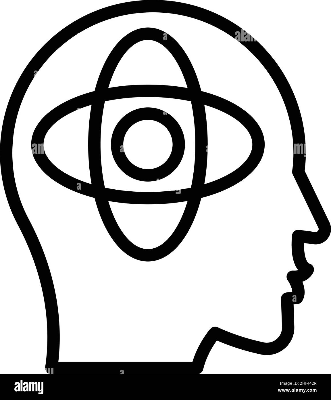 Strategic thinking icon outline vector. Think mind. Skill human Stock ...