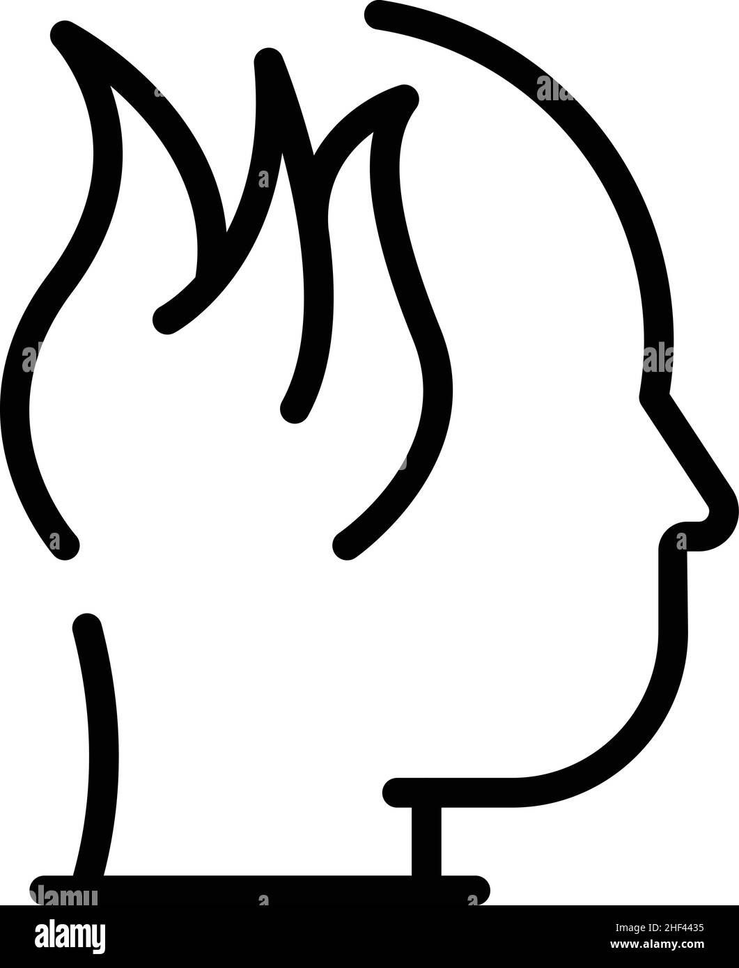 Fire thinking icon outline vector. Critical think. Business skill Stock ...