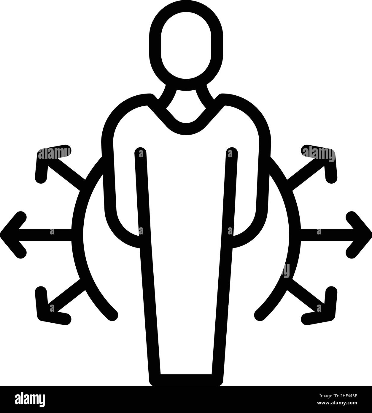 Therapy skills icon outline vector. Stress support. Behavior effort ...