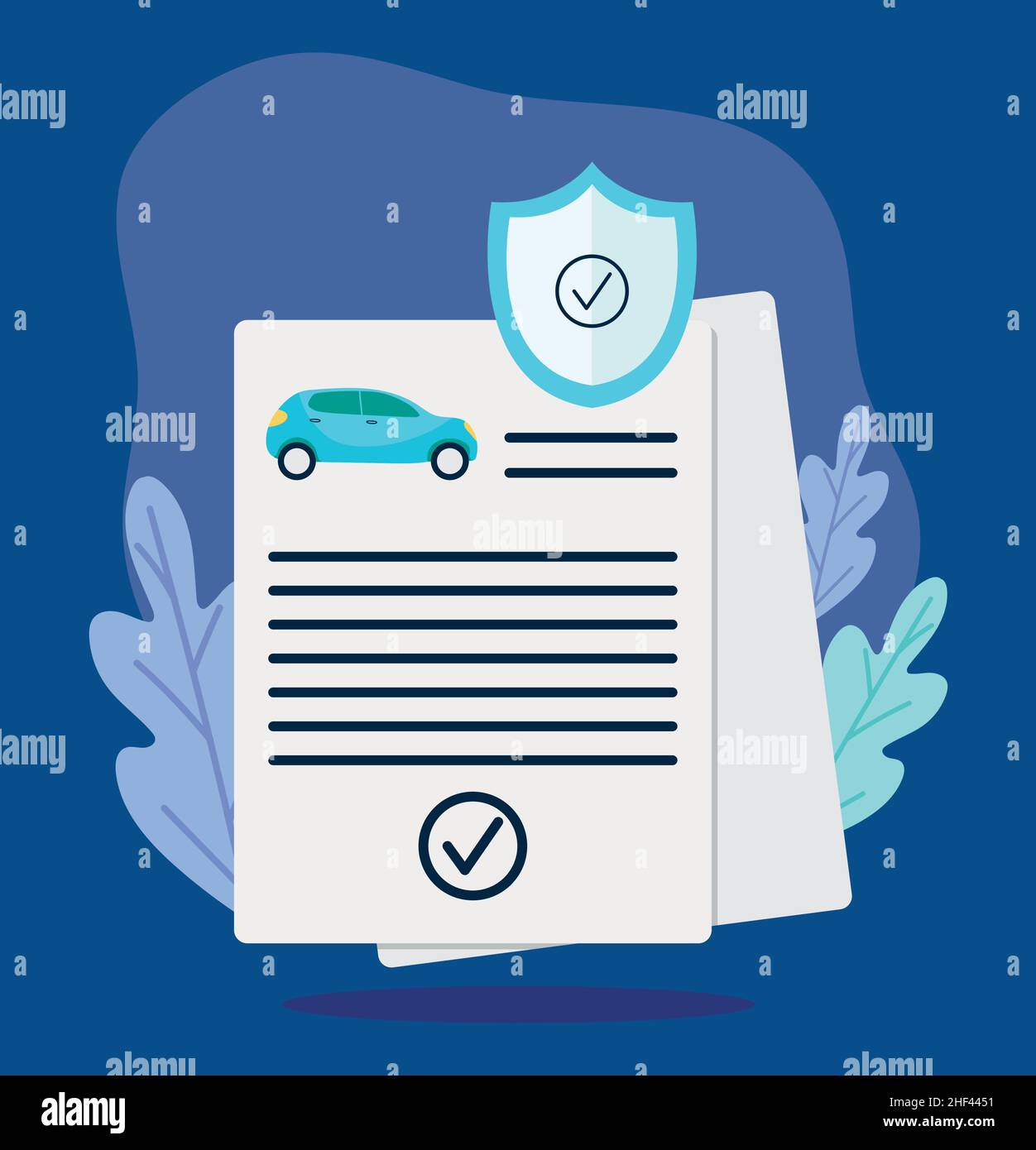 Car policy paperwork Stock Vector Images - Alamy