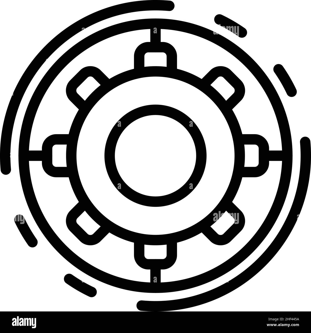 Gear thinking icon outline vector. Skill human. Mind think Stock Vector ...