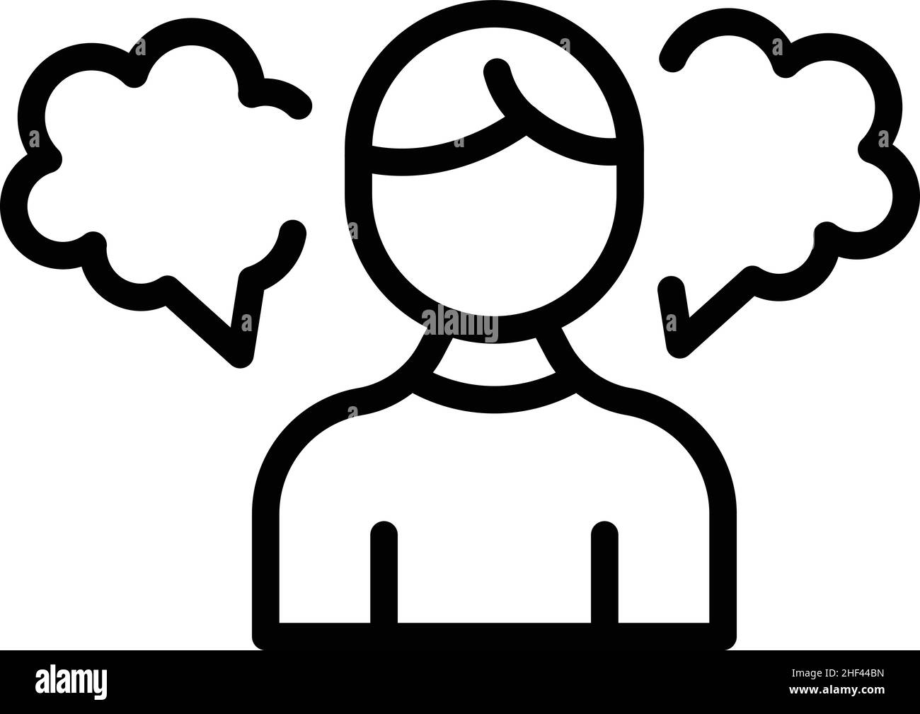 Mental busy icon outline vector. Coping skills. Stress love Stock ...