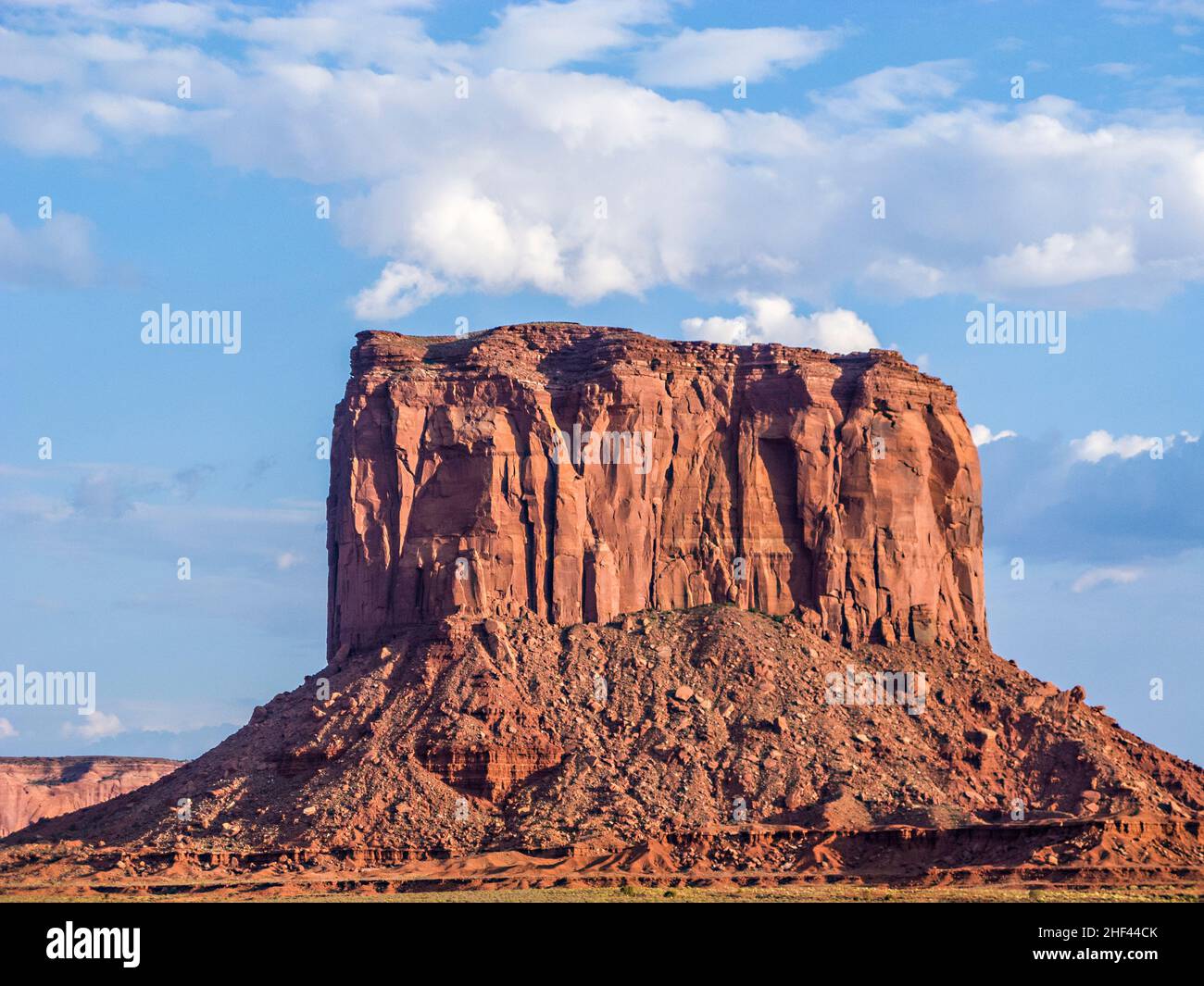 giant sandstone formation in the Monument valley under blue sky Stock ...
