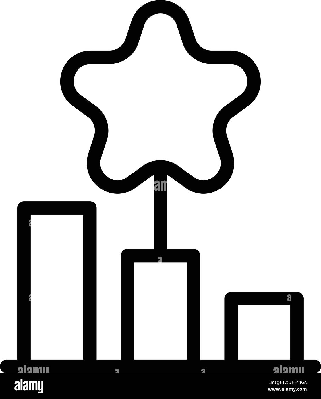 Loyalty graph icon outline hi-res stock photography and images - Alamy