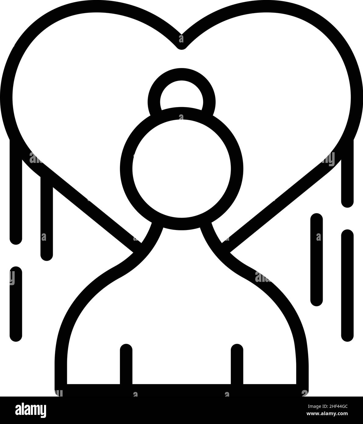 Healthy zen icon outline vector. Girl meditation. Person exercise Stock ...