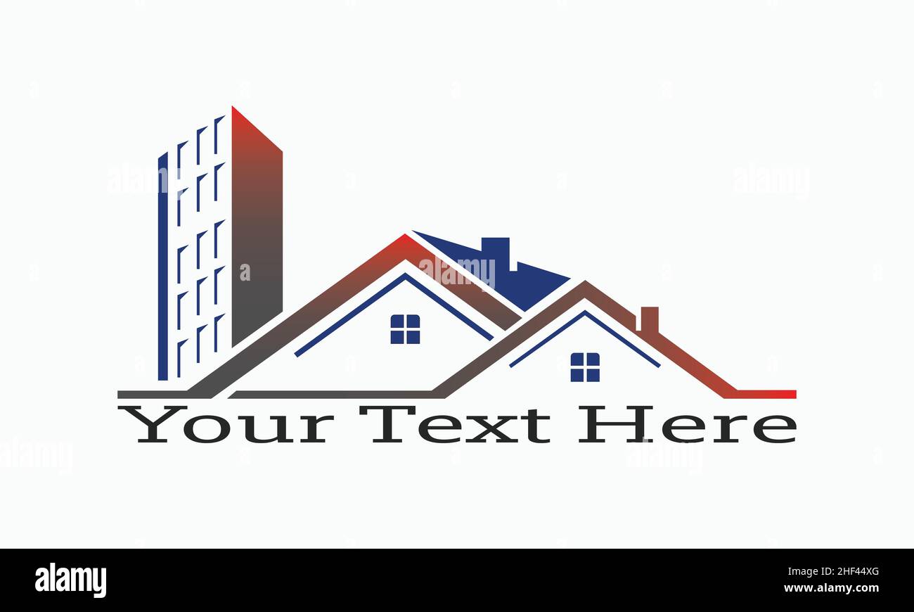 Real Estate, house with windows and doors logo vector symbol design ...