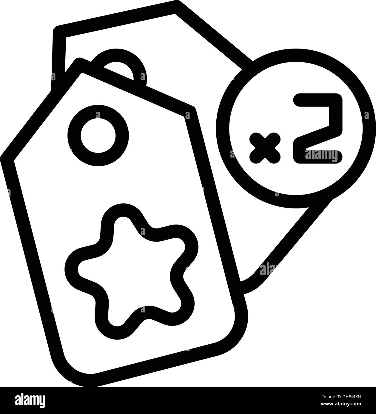 Reward bonus tag icon outline vector. Loyalty program. Customer program ...