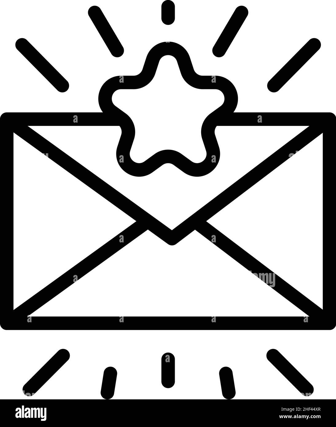 Loyalty mail icon outline vector. Customer program. Service gift Stock ...