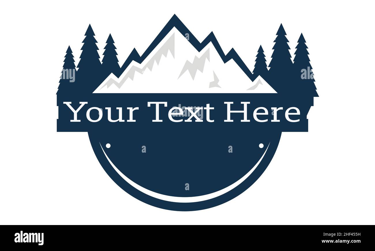 Snow, mountains, trees Stock Vector Images - Alamy