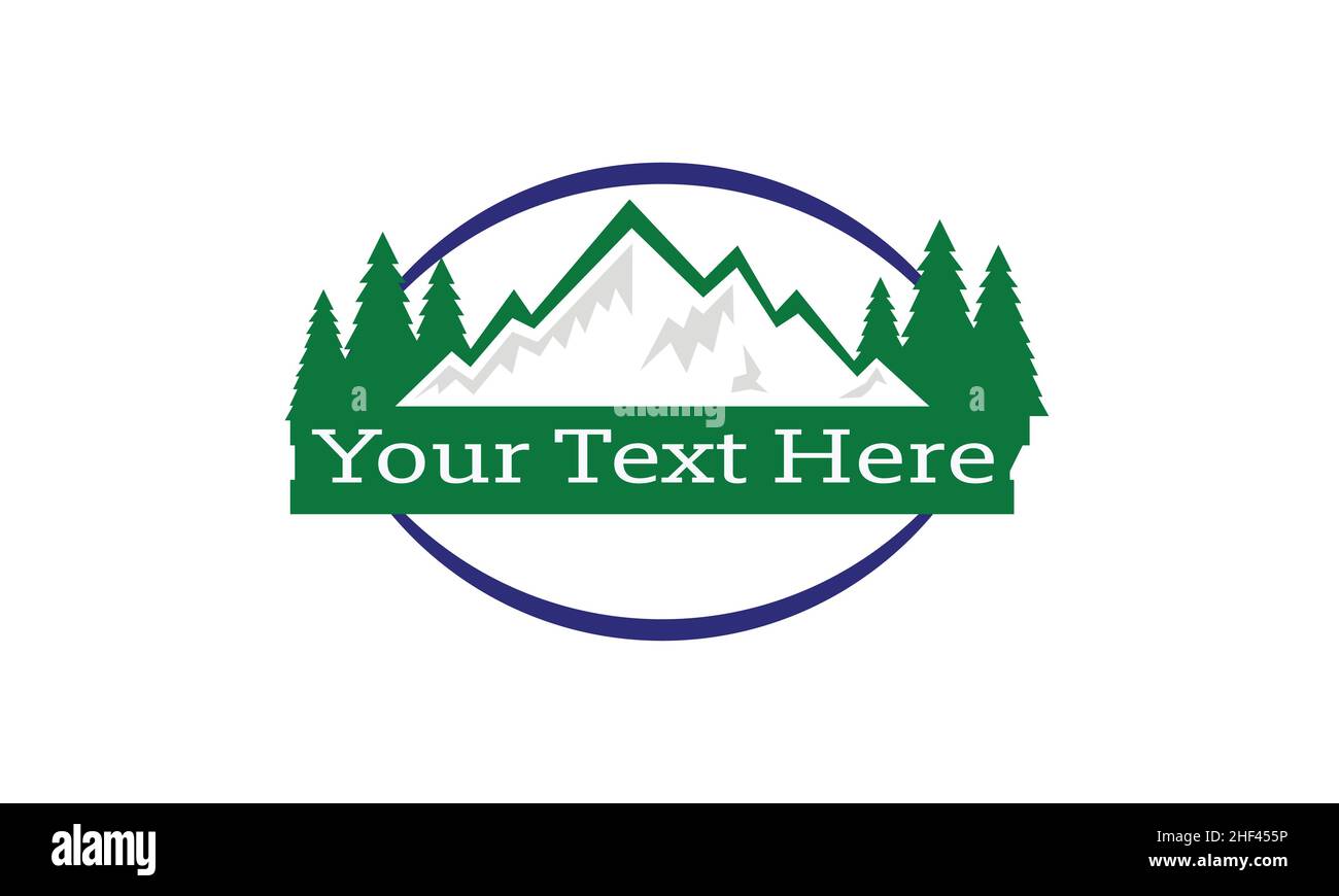 Vector mountains emblems on shield Stock Vector Image & Art - Alamy